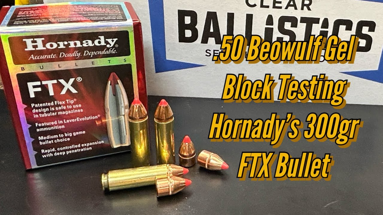 50 Beowulf 300gr FTX Ballistic Gel Block Testing the Hornady Bullet ...