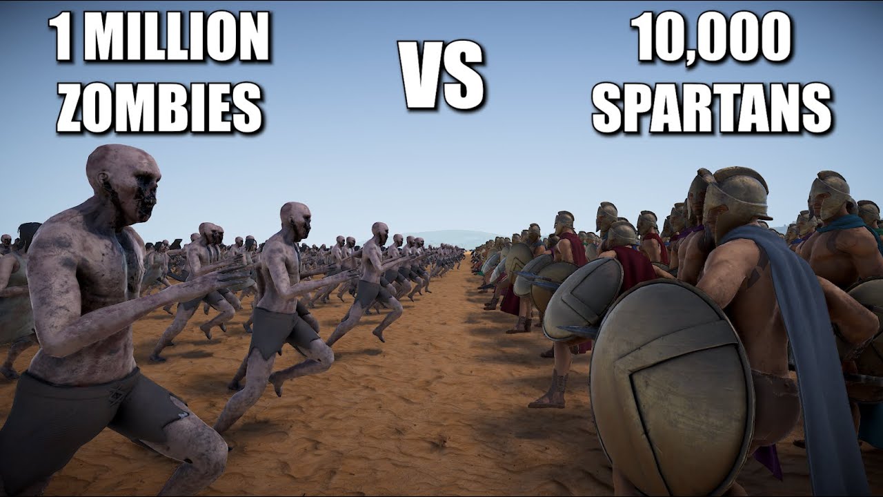 10,000 Spartans Vs 1 Million Zombies - Ultimate Epic Battle Simulator 2 ...