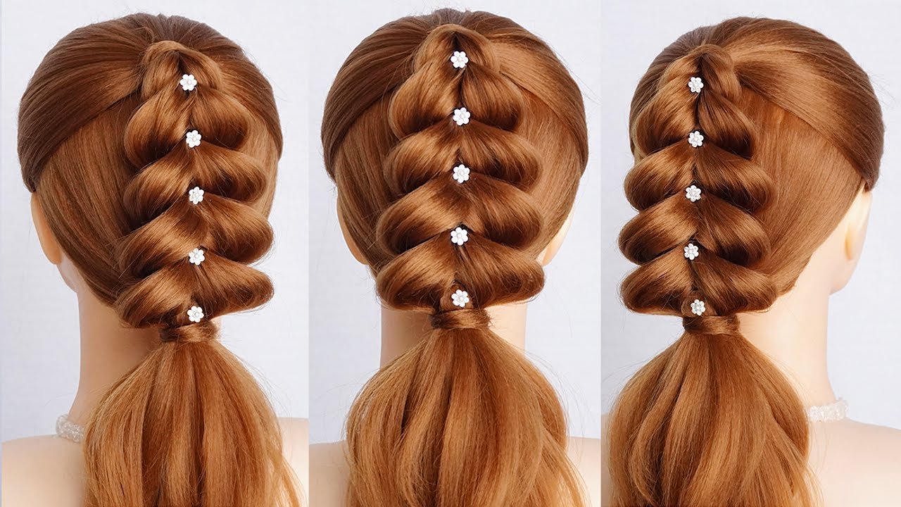 Cute Easy Ponytail Braid Hairstyle For College Long Hair | New ...