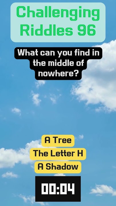 Riddles 196 - YouTube