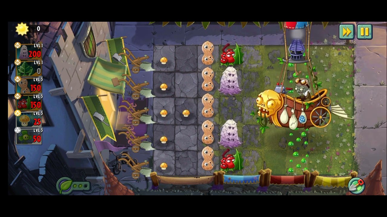 pvz2 arena (Guard-shroom & Friends vs Zomboss) - YouTube