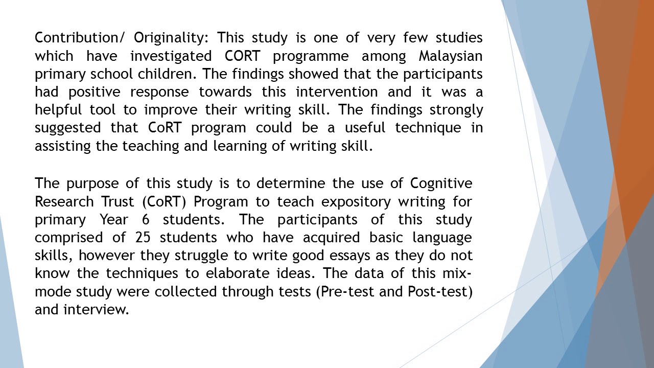 A Study on CoRT Program of Thinking Skills Breadth to Develop ...