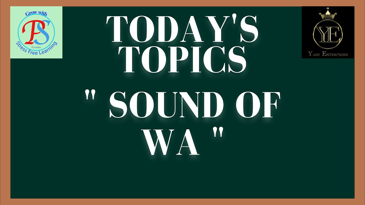 Lecture - 39 | Sound of WA | SOUNDS - YouTube