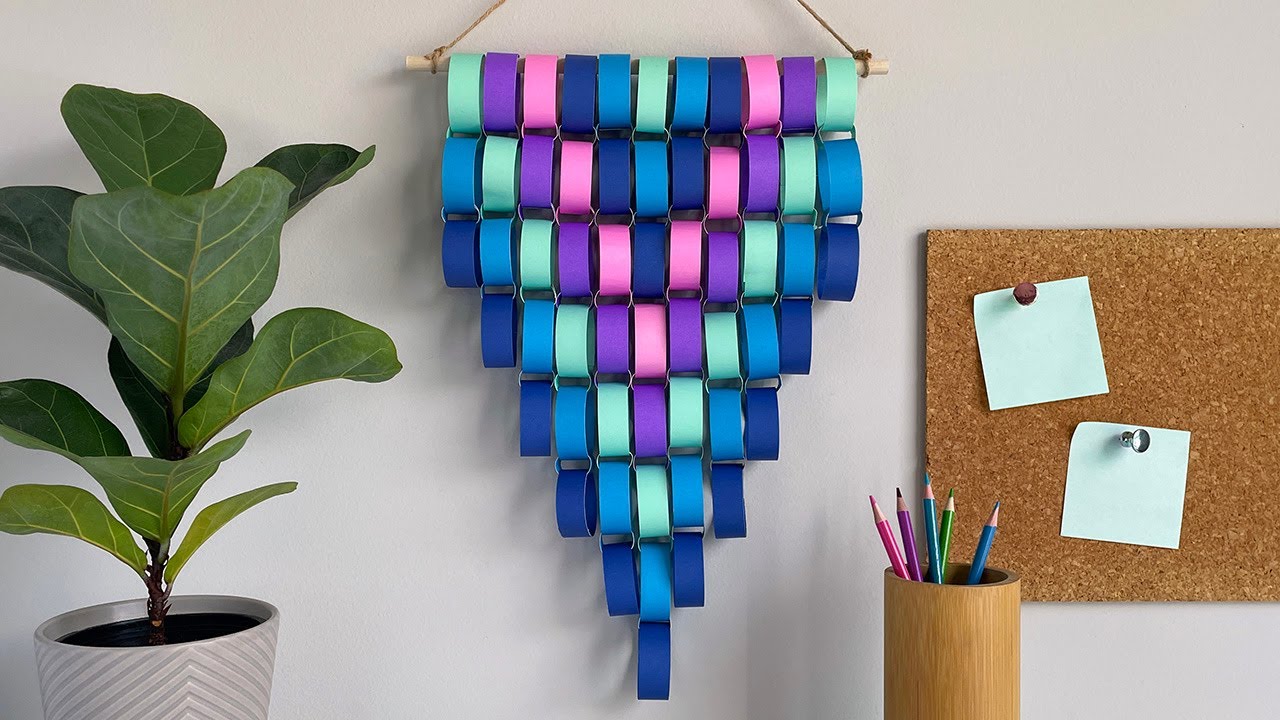 Mini Paper Chain Wall Art - YouTube