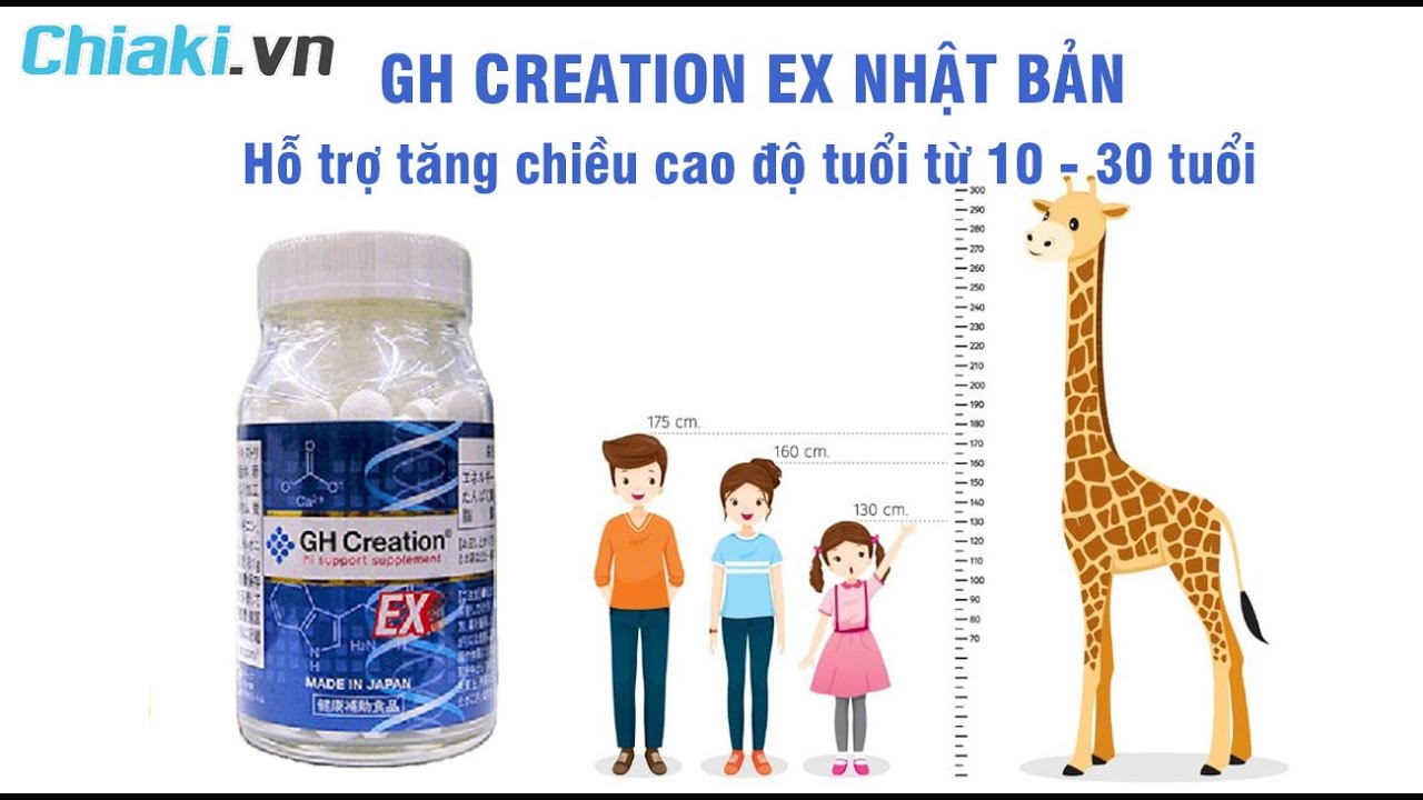 Viên uống GH Creation Ex hỗ trợ tăng chiều cao cho người dưới 30 tuổi ...