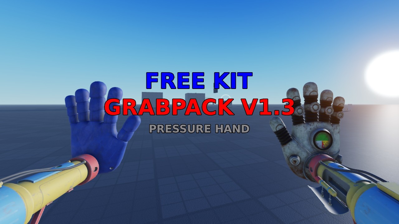 GRABPACK V1.3 // PRESSURE HAND // ROBLOX STUDIO (FREE KIT) - YouTube