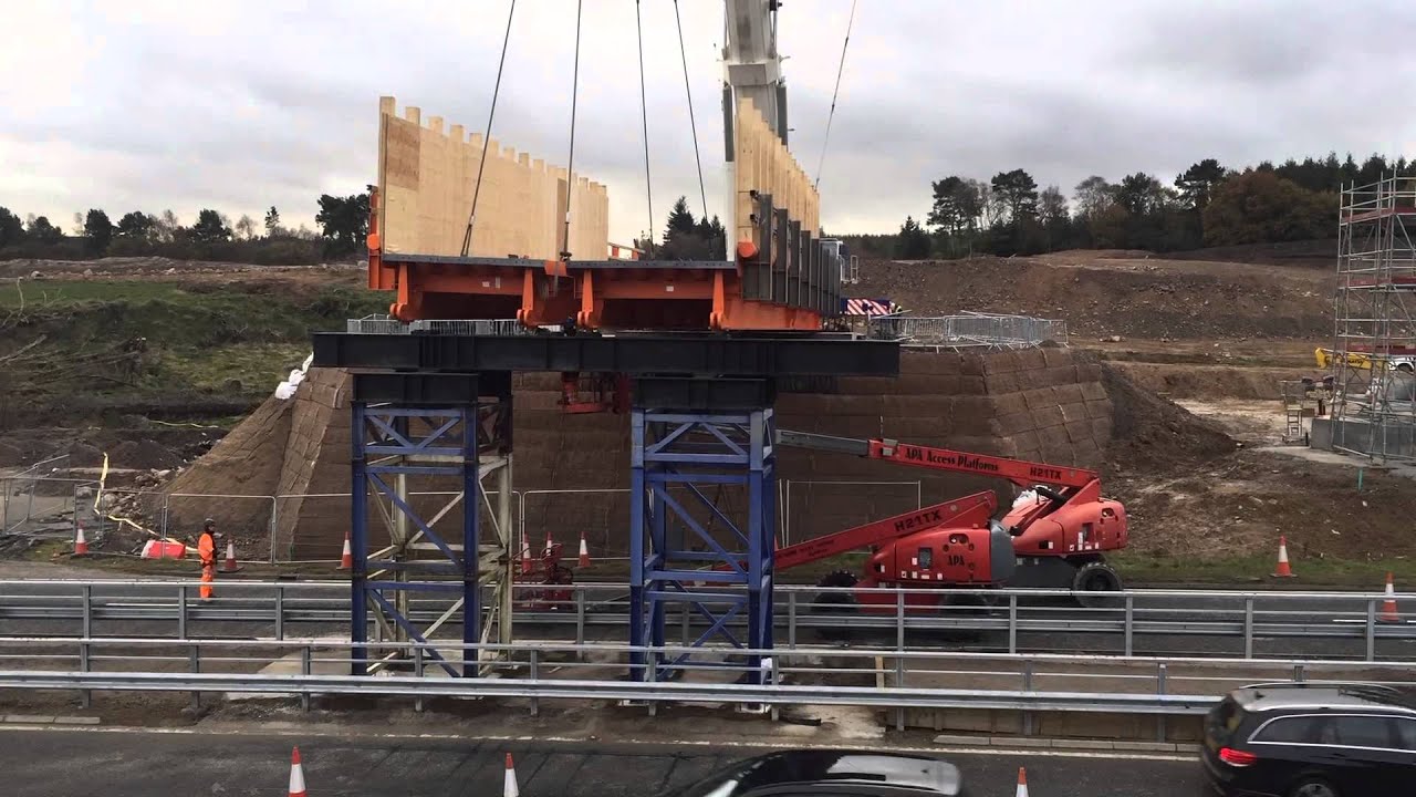 AWPR - A96 Temporary Bridge - November 2015 - YouTube