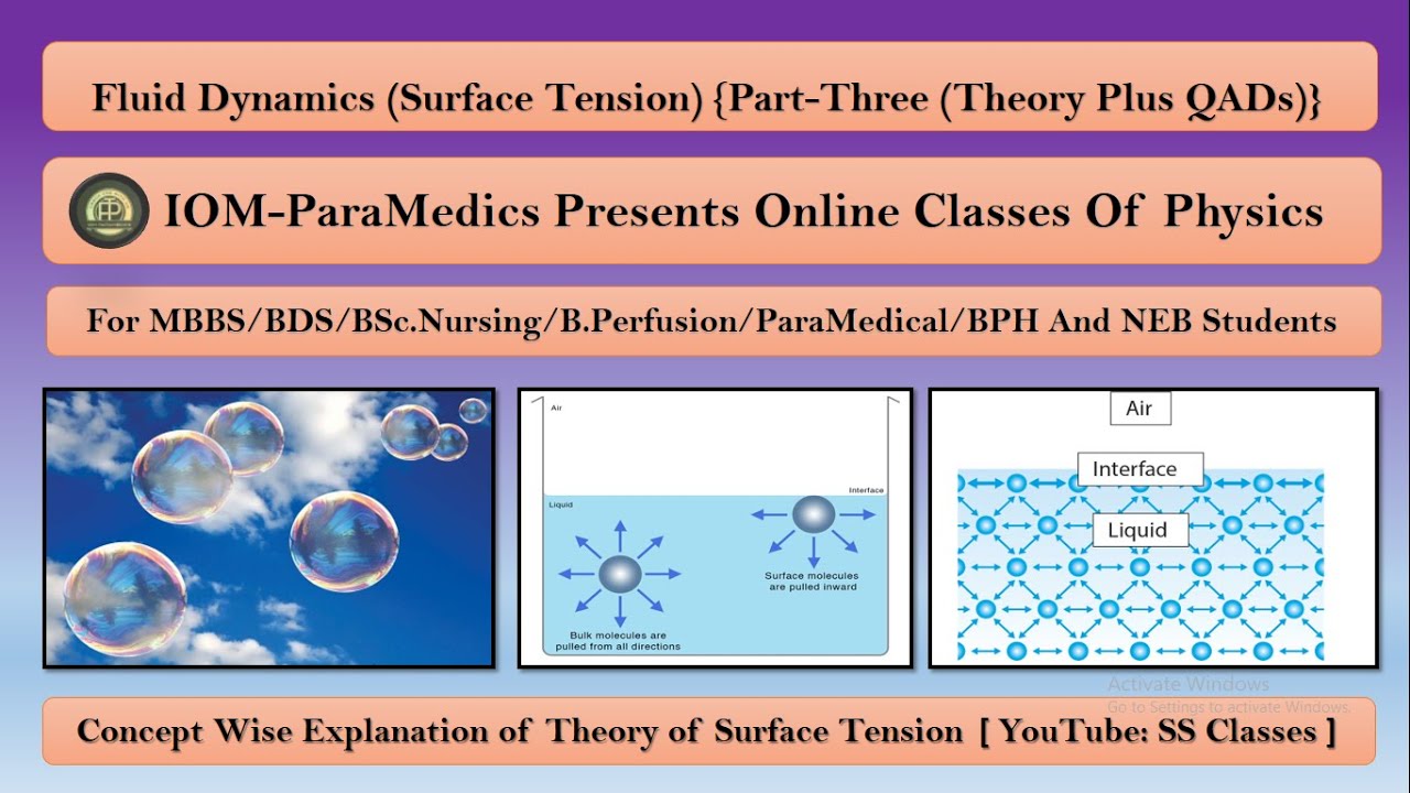 || Online Physics Class || Surface Tension || || Theory And QAD Session ...