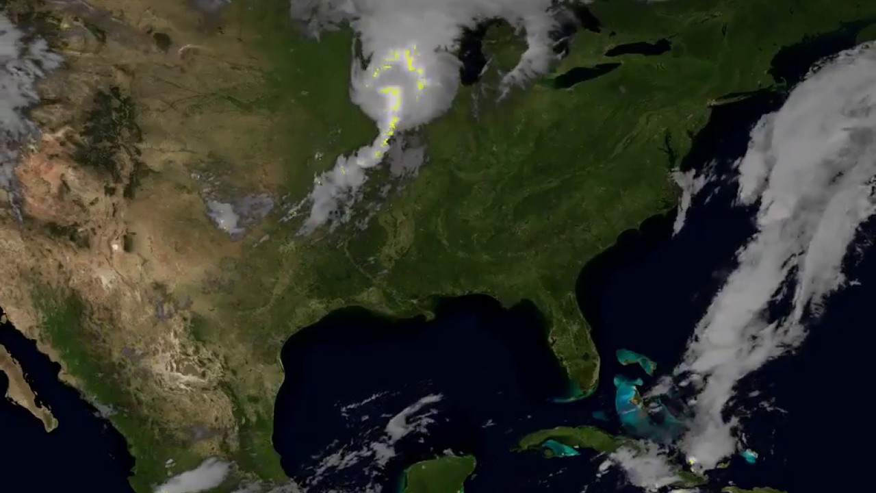 Satellite Captures Footage Of Lightning From Space. It's Stunning - YouTube