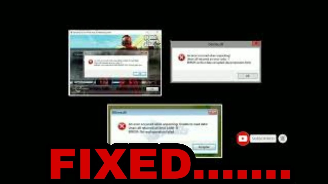 unarc.dll Error | ISDone.dll Error fixed | error code (1,2....12)GTAV ...