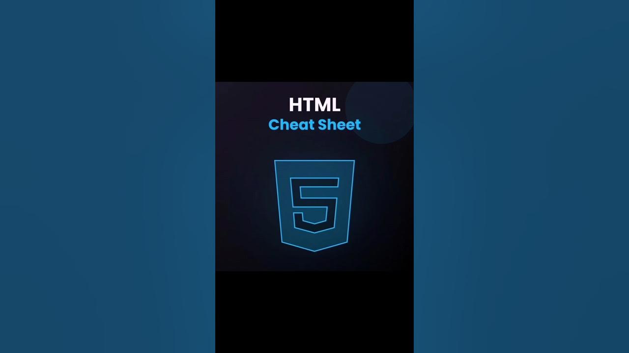 Html Cheat Sheet Feedshorts Coding Html Youtube