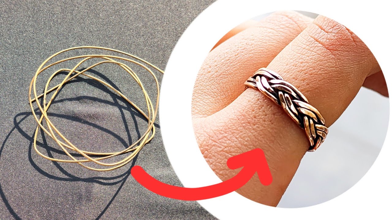 How to make a woven copper ring | Making a simple copper ring | Making ...