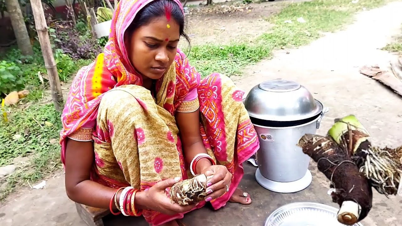 pani saaru khata mita | water arbi recipe muckbang asmr eating | Taro ...
