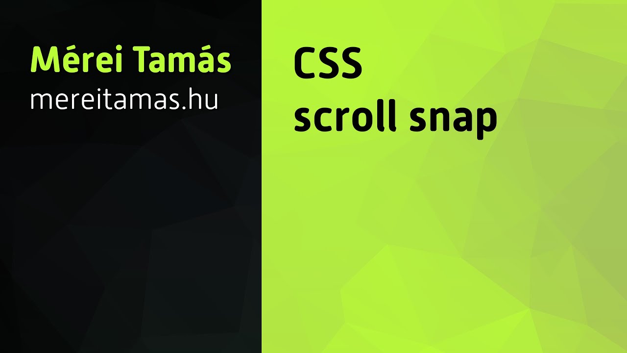 CSS scroll snap - YouTube