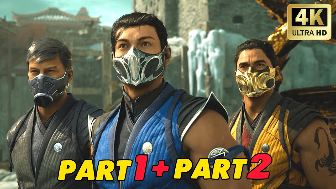 MORTAL KOMBAT 1 Full Story [PART 1+2] All Fight and Cut Scenes MK1 Game ...