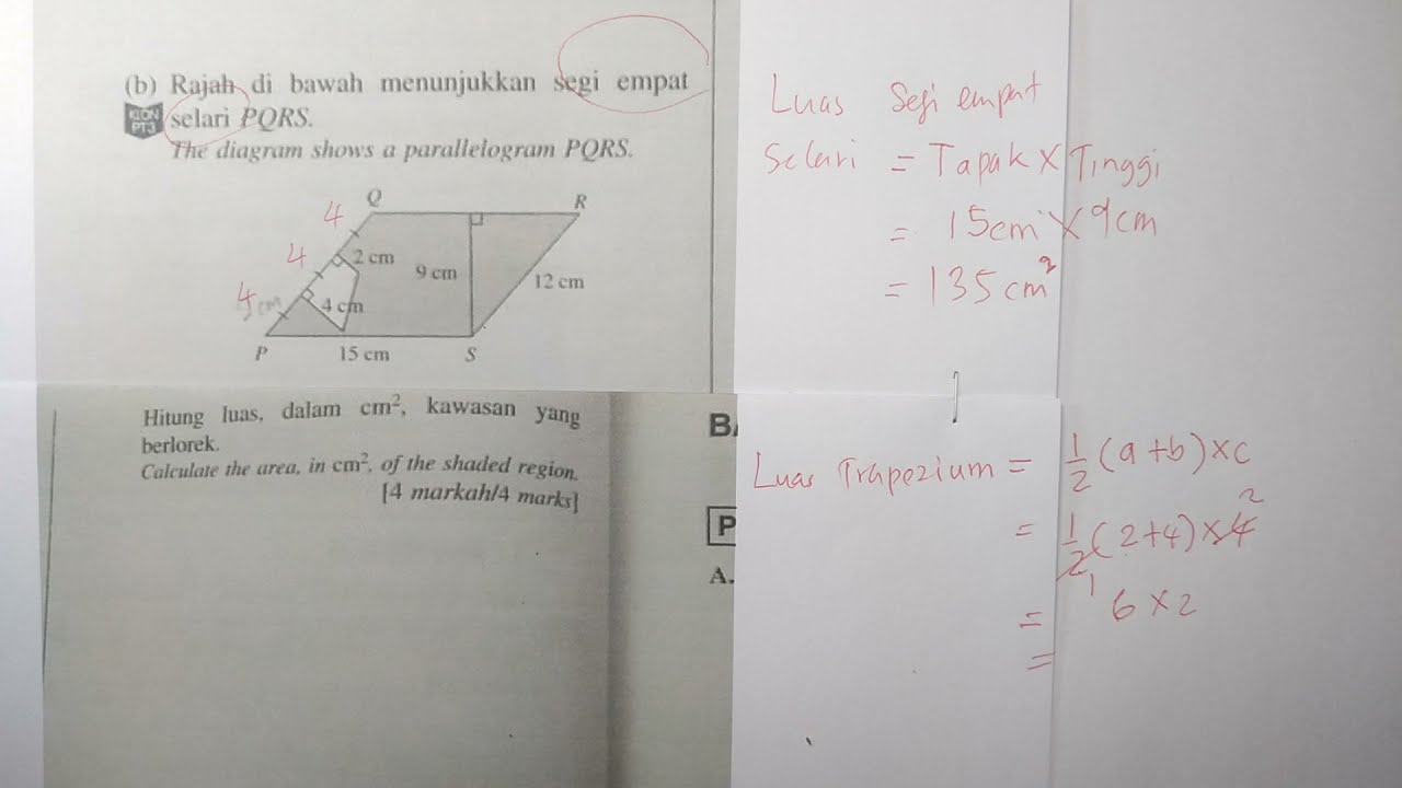 Perimeter Dan Luas Cari Luas Kawasan Berlorek - YouTube