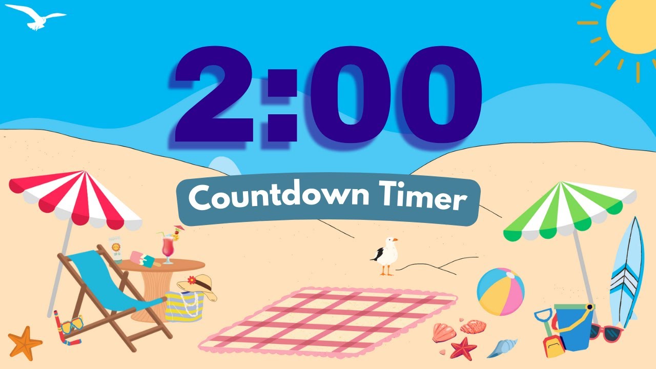 Relaxing Beach - A 2 Minute Summer Beach Scene Timer! - YouTube
