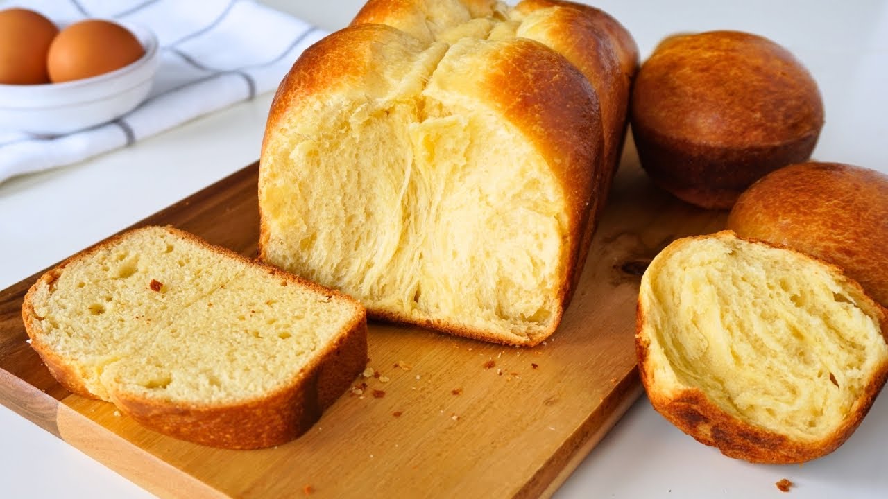 Simple And Easy Brioche Bread Recipe - No Milk - YouTube