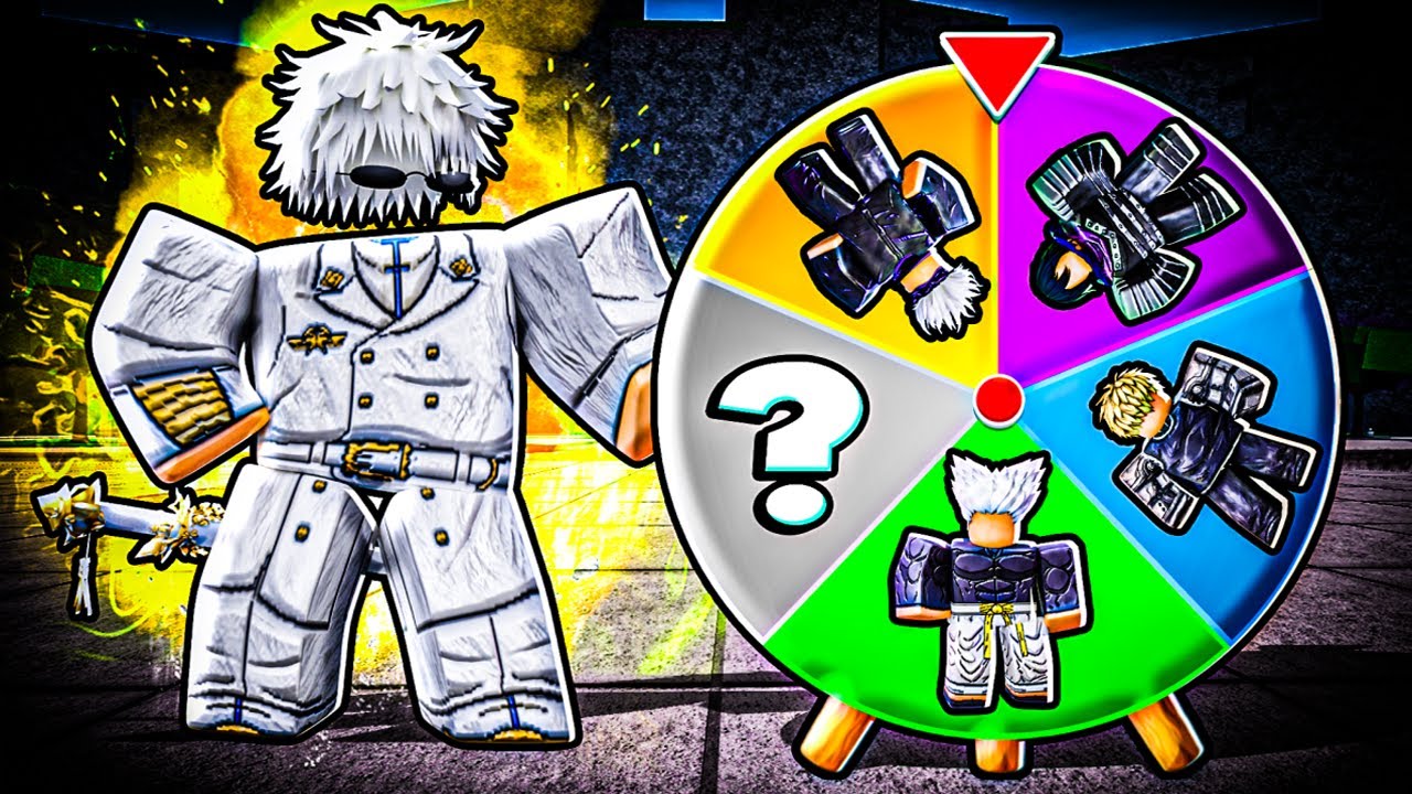 this RANDOM WHEEL chooses my CHARACTER in The Strongest Battlegrounds ...