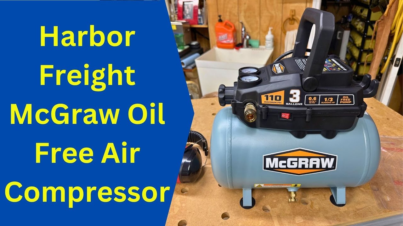 Harbor Freight McGraw 3 Gallon Oil Free Air Compressor - YouTube