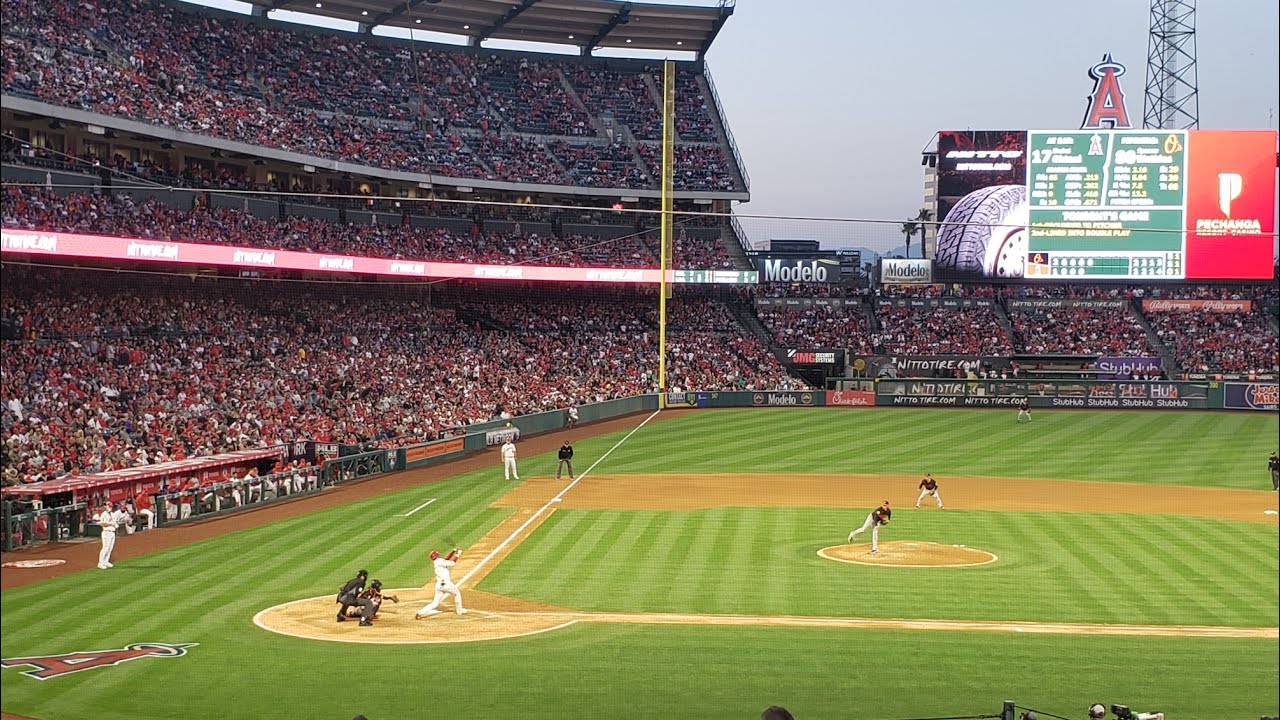 Sat night at Angel Stadium! Fireworks / night of partying at the Beach ...