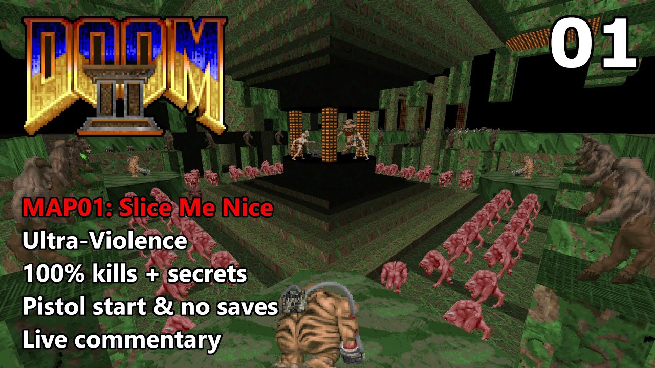 Italo Doom - MAP01: Slice Me Nice - Ultra-Violence 100% - YouTube