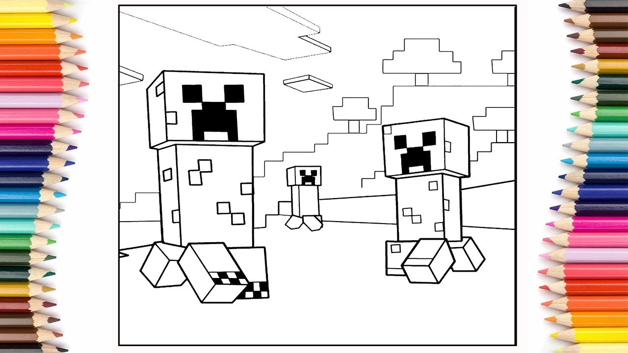 ⭐️ Minecraft Coloring Page ⭐️ How to draw Minecraft ⭐️ - YouTube