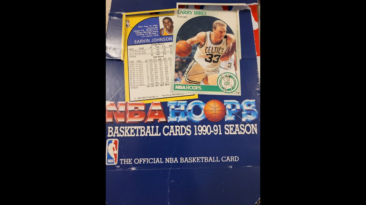 Opening 1990-91 NBA Hoops Wax Box - YouTube