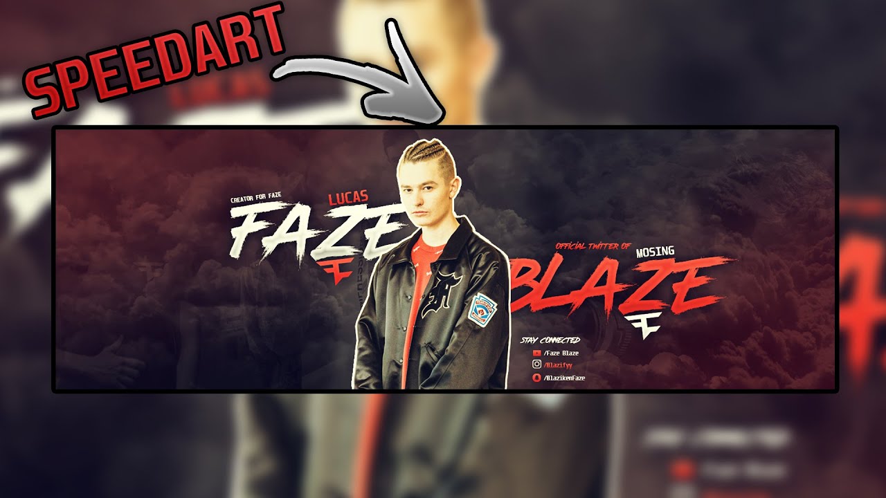 Faze Blaze Twitter Header Speed Art. - YouTube