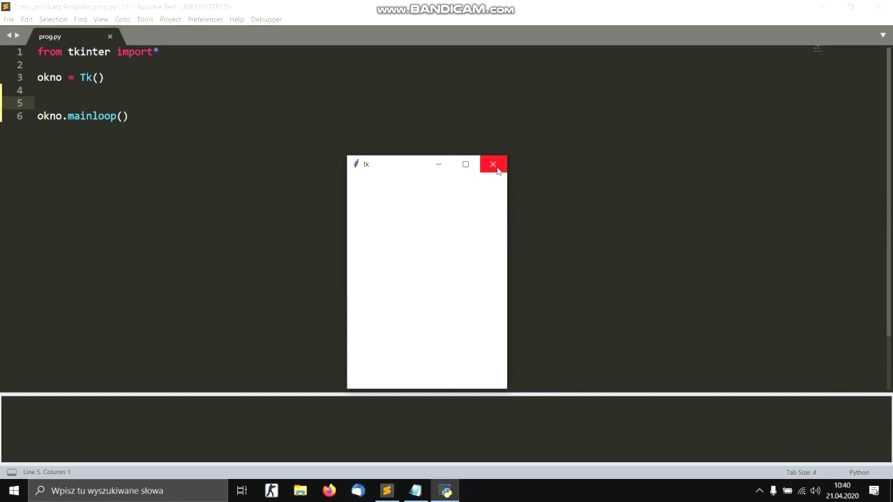 #1 Python/Tkinter - Tworzenie okienka [Zmiana ikony + Tytułu okienka] - YouTube