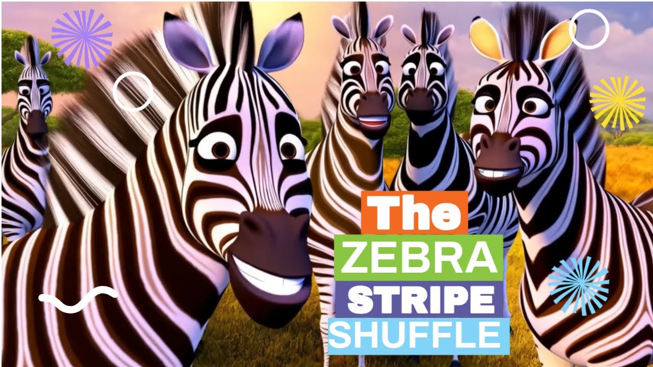 The Zebra Stripe Shuffle | Zebra Dance Song for Kids - YouTube
