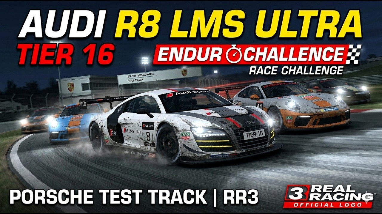 Audi R8 LMS Ultra Tier 16 Endurance Race Porsche Test Track | Real ...