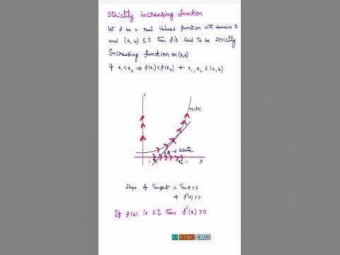 Definition of strictly increasing function #shorts - YouTube