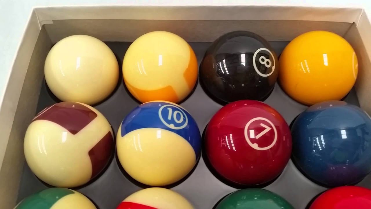 Aramith Economy 2" Kelly Pool Balls - YouTube
