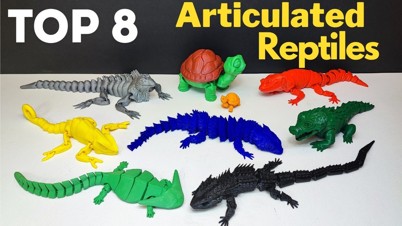 Top 8 Articulated Reptiles to 3D Print_S2 |3D Printable Animal Toys ...