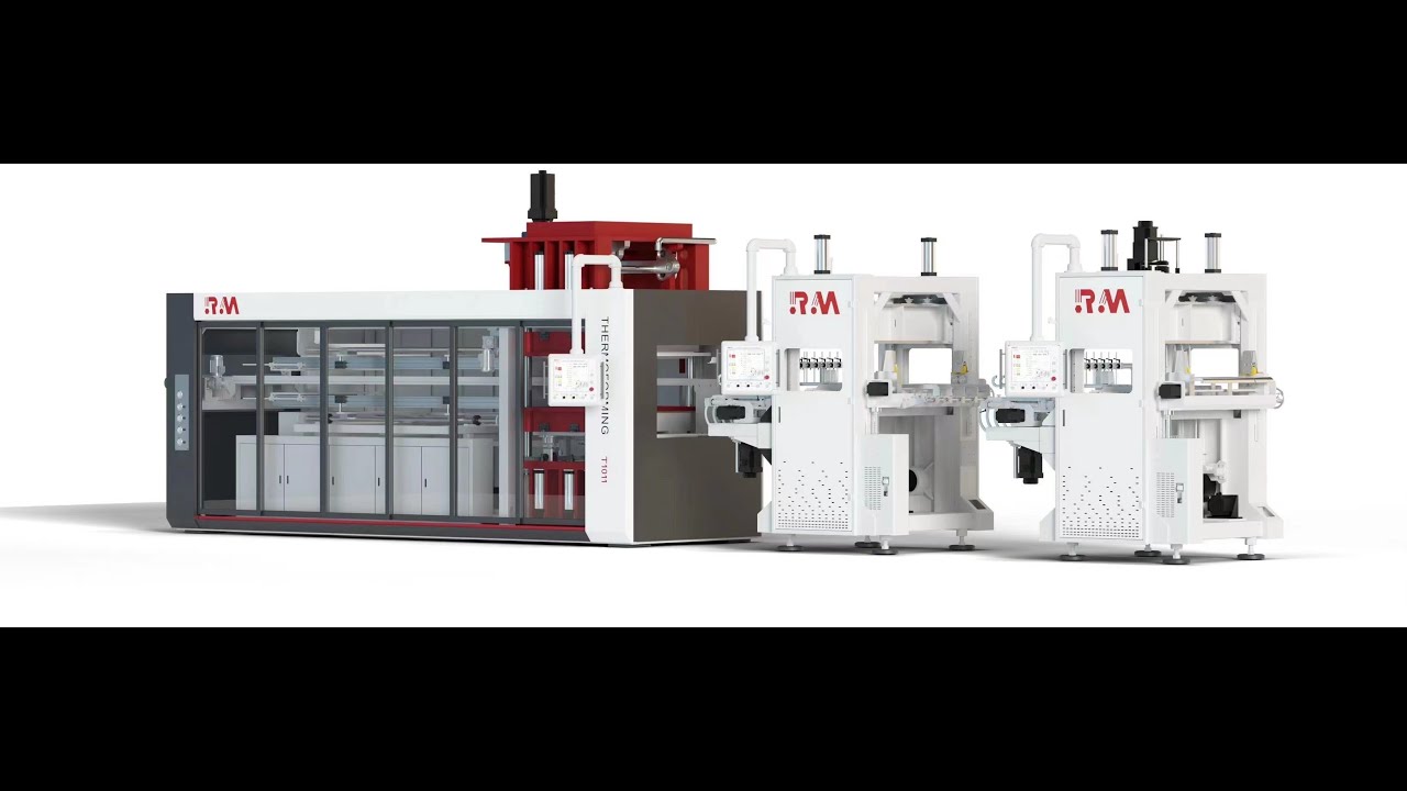 Plastic cup lid thermoforming machine with offline punching station ...