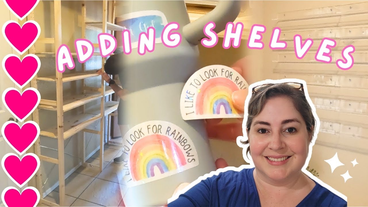 Adding Peg Board to Shipping Station and Shelves for Inventory - YouTube