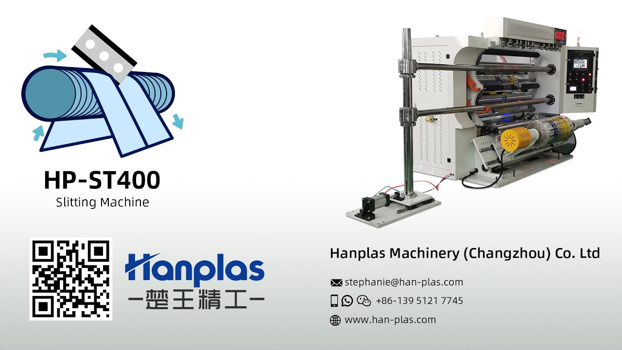 [Hanplas] HP-ST 400 High Speed Film Sheet Slitting Machine - YouTube
