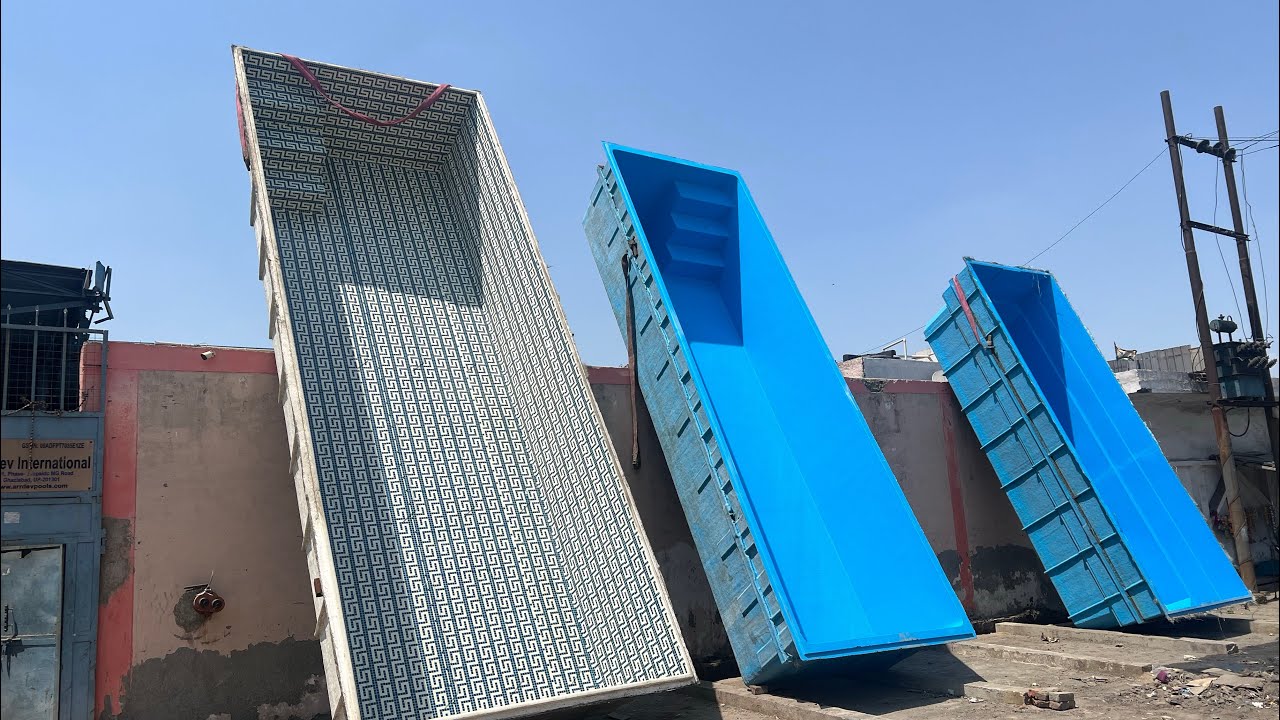 Making of swimming pool - factory visit in India . Truly international ...