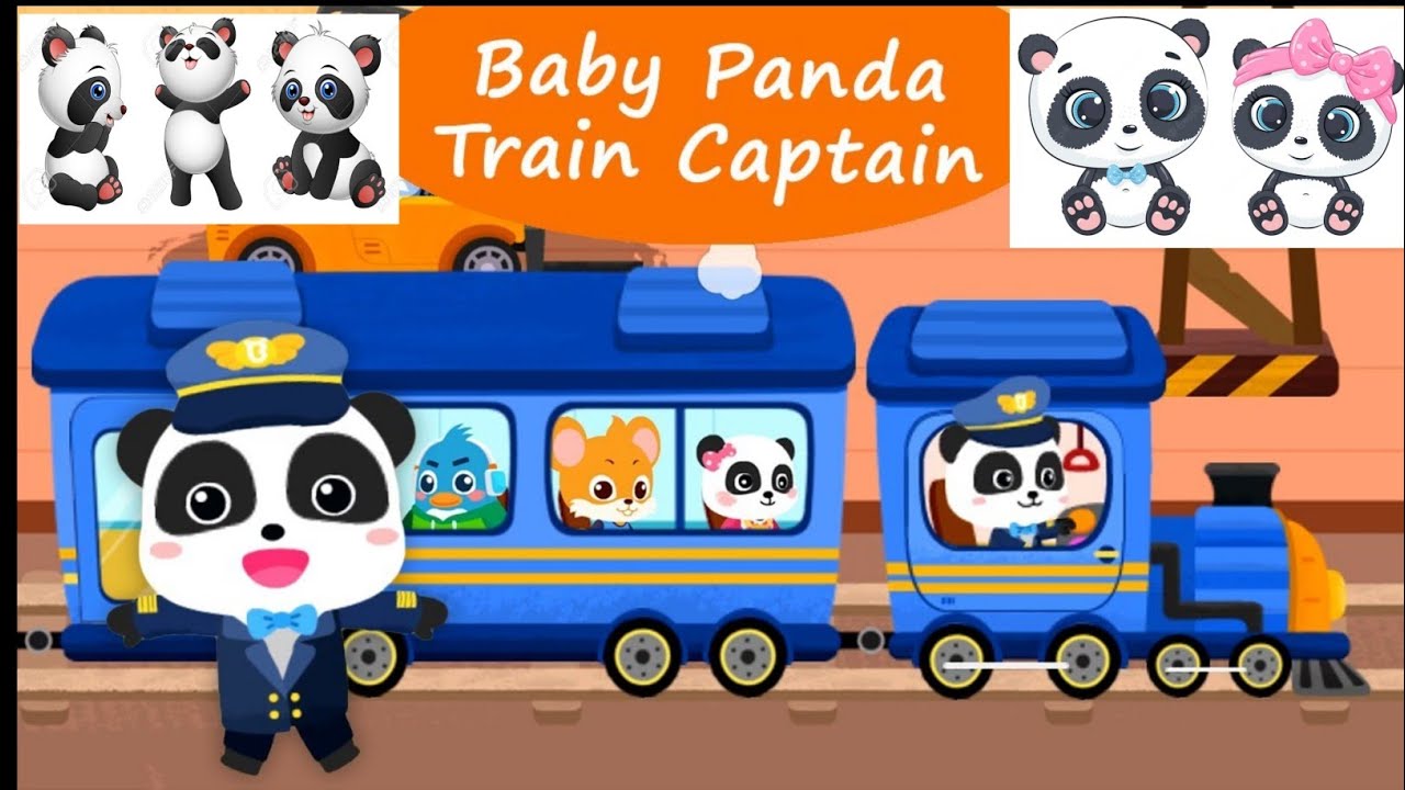 Baby Panda Train | Build a train Transport goods and passenger | Baby ...