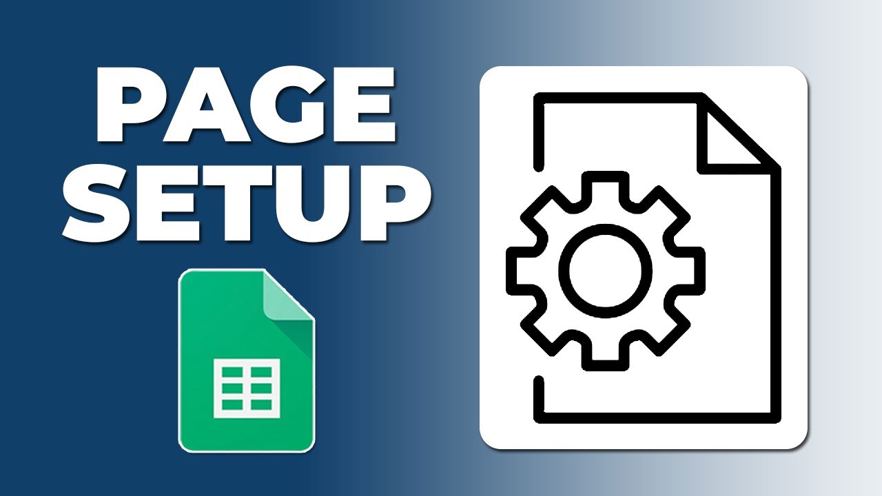 How to setup page in google sheets - YouTube