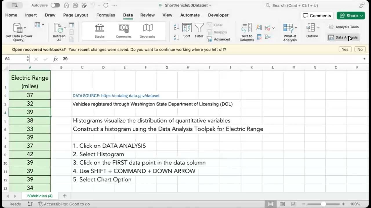 Construct a Histogram Using Excel In Seconds - YouTube