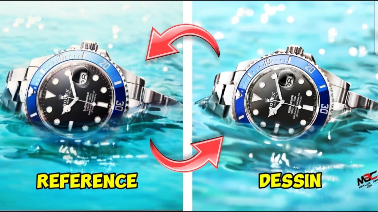 Comment DESSINER une montre Rolex hyper réaliste - YouTube