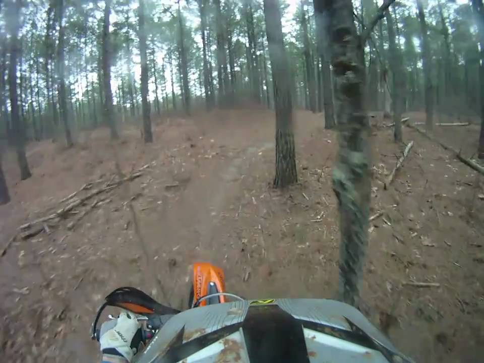 KTM crashing into tree on Cagle Mountain - YouTube
