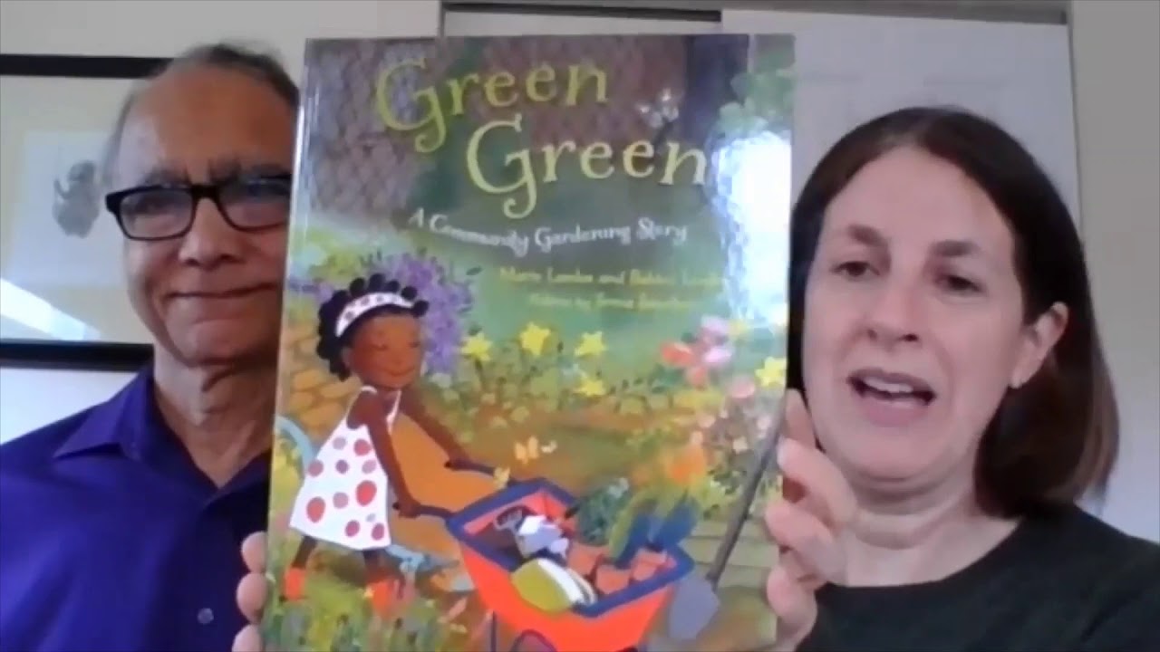 Marie & Baldev Lamba read their book GREEN GREEN and do a kids craft ...