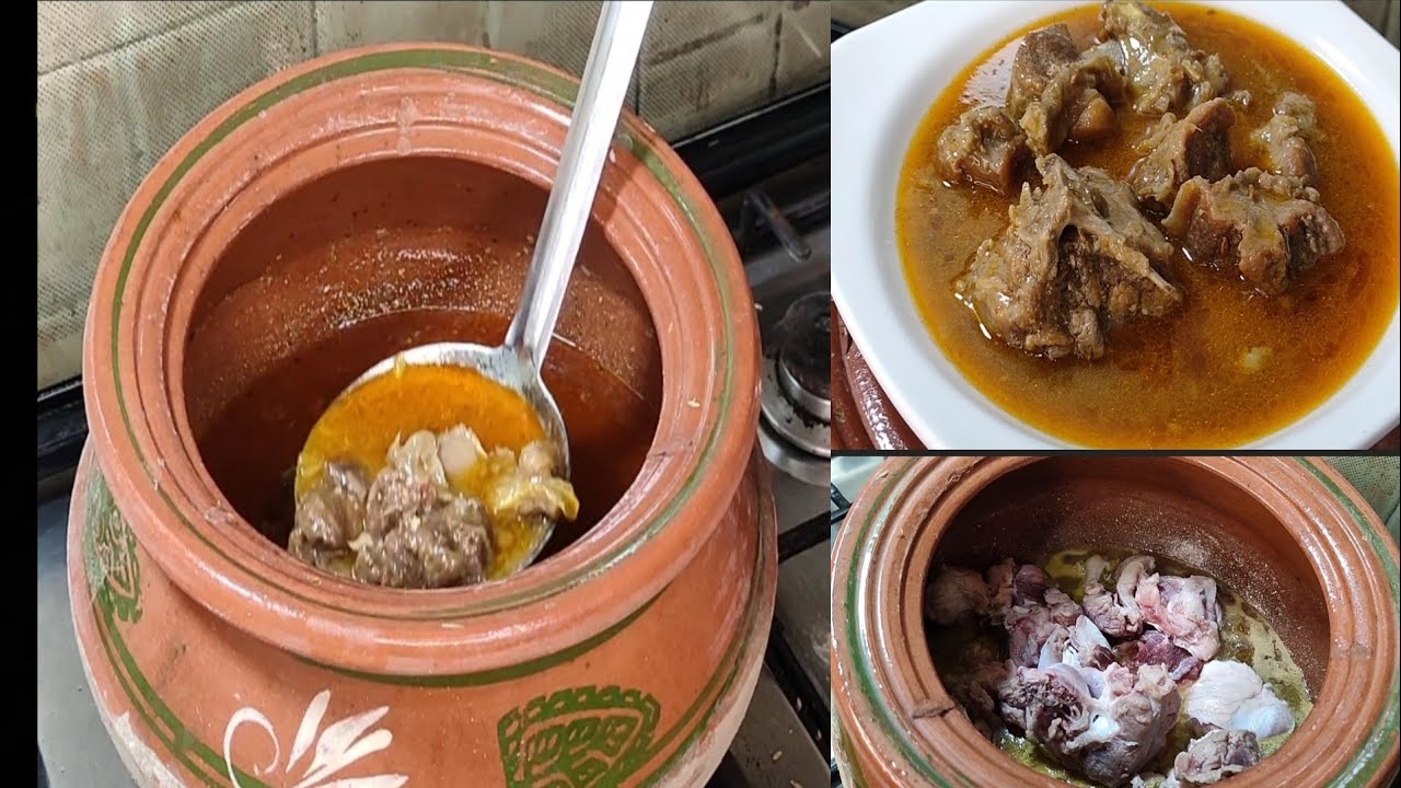 How To Make Chinioti Mutton kunna Gosht Recipe Tender Meat in Clay pot ...
