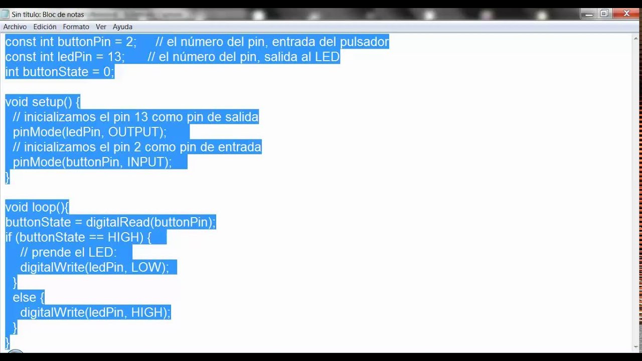 Prender un led con pulsador en Proteus - YouTube
