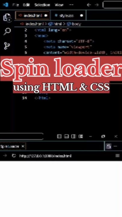Spin Loader Using Html And Css🚀 Tech Ytshorts Code Ytshort Shorts Shortsviral
