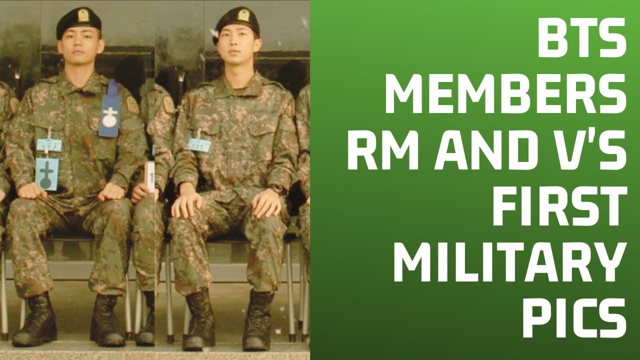 BTS members RM and V's First Military Pics - YouTube