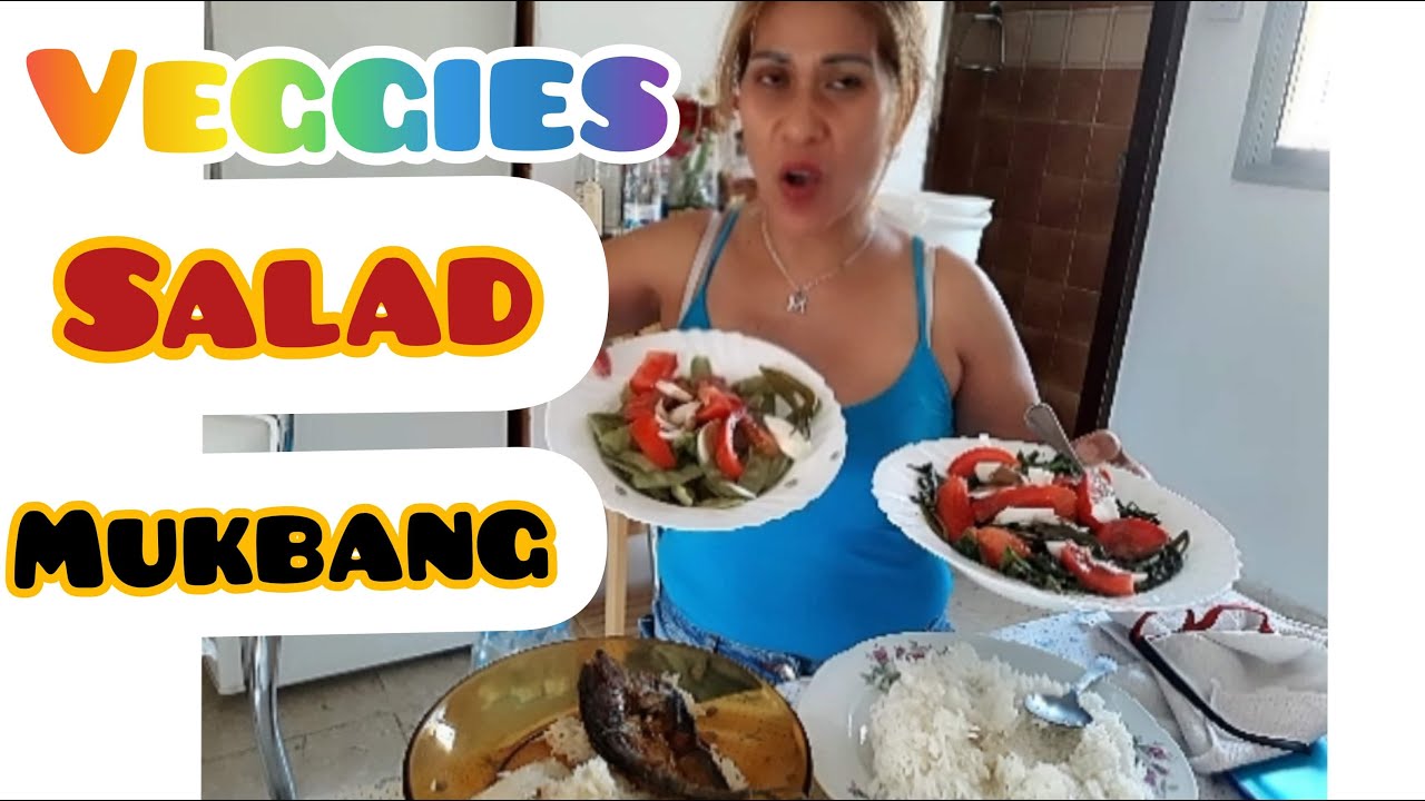 FRESH VEGGIES SALAD / MUKBANG - YouTube